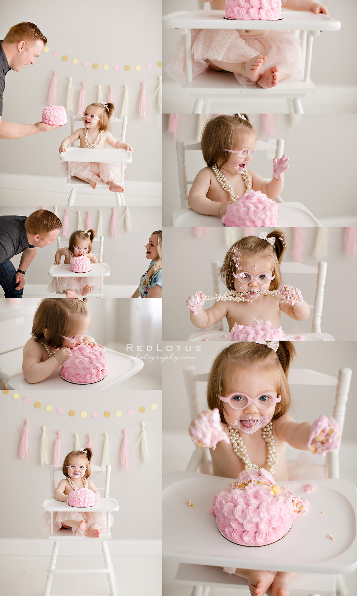 Cake Smash Photo Session | Pretty in Pink » Red Lotus Photography